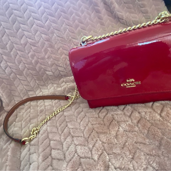 Coach | Bags | Coach Red Leather Shoulder Bag | Poshmark